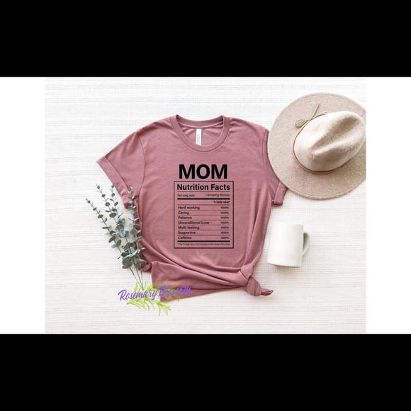 Shirts | Mom Nutrition Facts Shirt | Poshmark